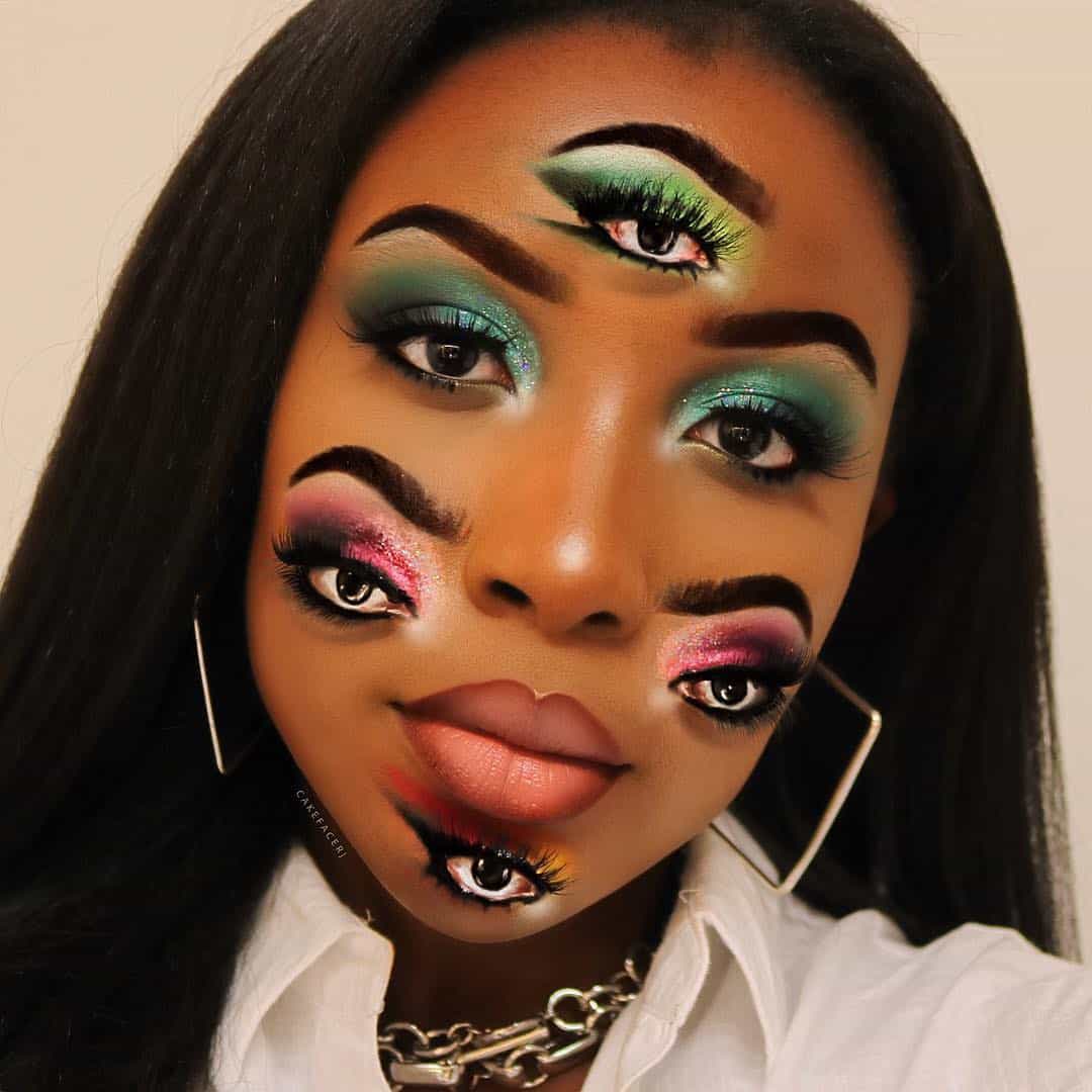 30 Illusion Makeup Looks for Halloween Featuring Cakefacerj - Black ...