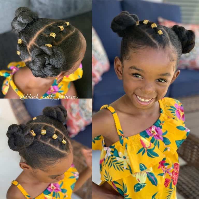 40 Cute & Easy Kids Natural Hairstyles For 2025 - Black Beauty Bombshells