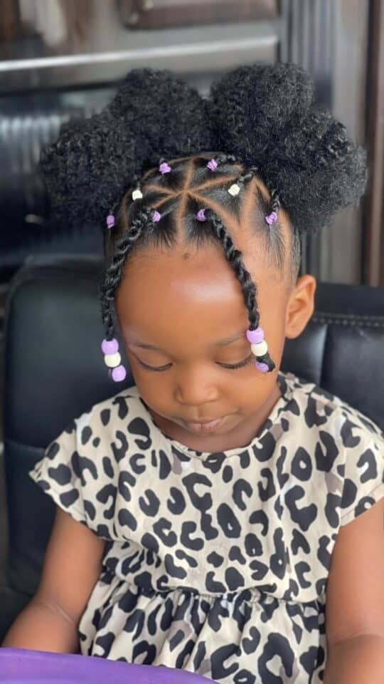 40 Cute & Easy Kids Natural Hairstyles For 2025 - Black Beauty Bombshells