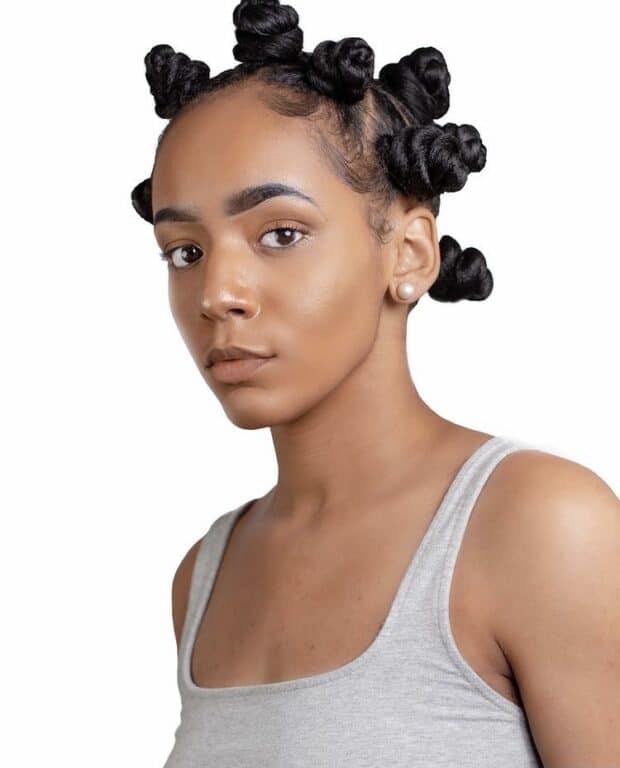 60 Statement Bantu Knots Hairstyles on Natural Hair, Locs & Braids