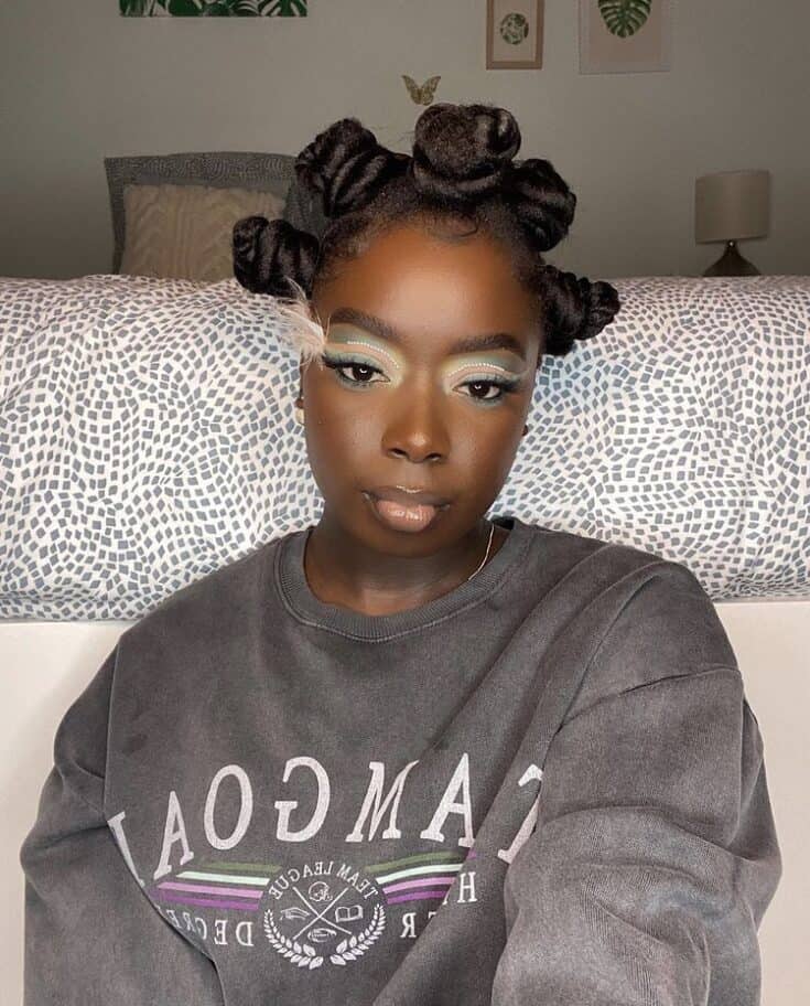 60 Statement Bantu Knots Hairstyles on Natural Hair, Locs & Braids