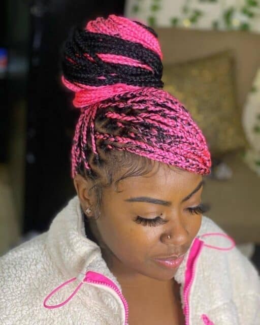 60 Cute Fall Mixed Color Braids Hairstyles For Black Women